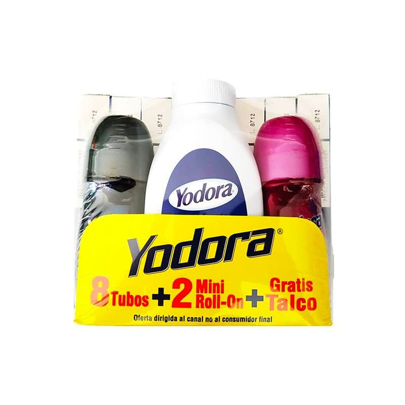 Desodorante Yodora Oferta (8 Tubos, 2 Rollon, Talco) | Licores Amistad